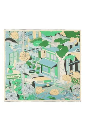 Kate Spade New York Overgrown City Silk Square Scarf