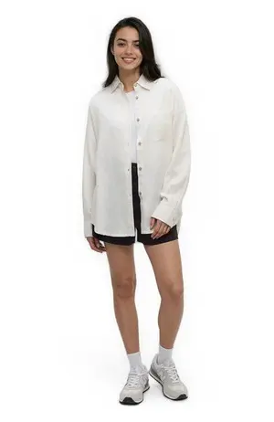 TENTREE West End Oversized Hemp And Tencel Shirt - Undyed