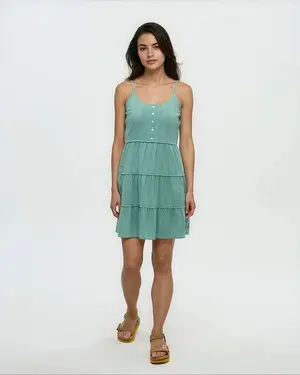 TENTREE Fairweather Dress - Turquoise Sky