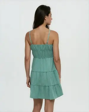 TENTREE Fairweather Dress - Turquoise Sky