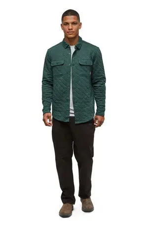TENTREE Quilted Colville Shacket - Forest Pine Heather