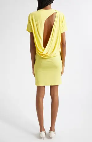Jacquemus La Robe Mistral Plunge Back Jersey Minidress