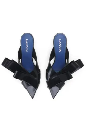 LANVIN Cadeau Leather Mules With Heel