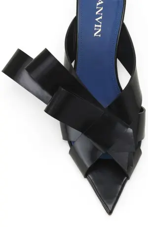 LANVIN Cadeau Leather Mules With Heel
