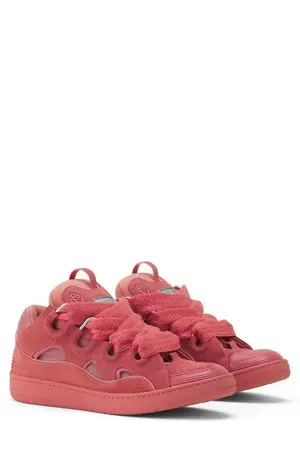 LANVIN Curb Monochrome Suede Sneakers