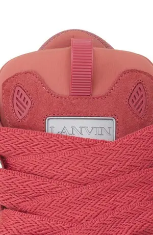 LANVIN Curb Monochrome Suede Sneakers