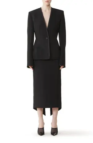 LANVIN Silk And Viscose Open-back Jacket - Black