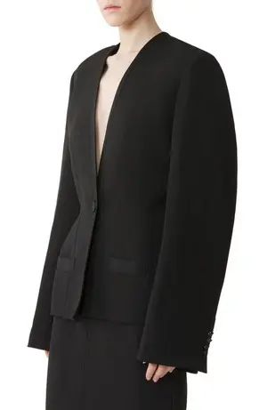 LANVIN Silk And Viscose Open-back Jacket