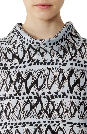 LANVIN High-neck Printed Silk Top