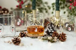 JEANNE FITZ Snowman Icon Glass