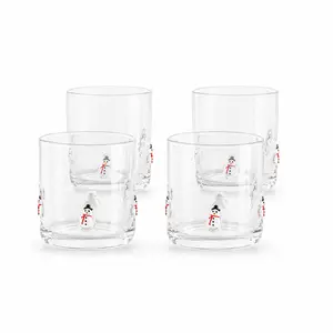 JEANNE FITZ Snowman Icon Glass