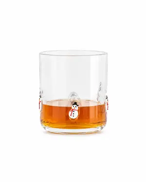 JEANNE FITZ Snowman Icon Glass