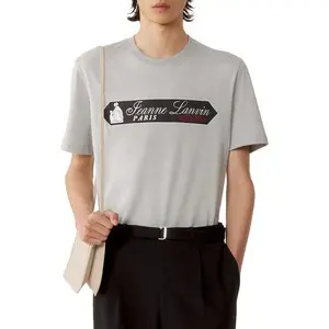 LANVIN Printed Signature Label T-shirt - Grey