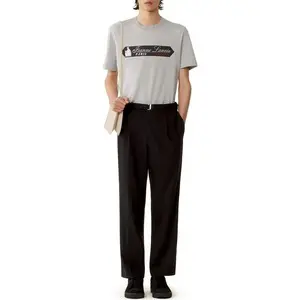 LANVIN Printed Signature Label T-shirt - Grey
