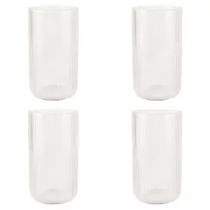 DANICA BRANDS Fluted Tumblerset Of 4 - Clear