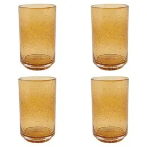 DANICA BRANDS Bubbled Tumblerset Of 4 - Amber