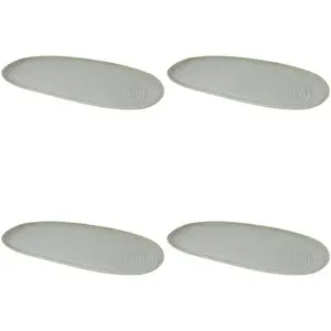 DANICA BRANDS Set Of 4 Oval Platter 15 Inch - Sage
