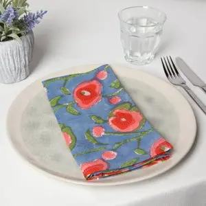 DANICA BRANDS Poppy Print Napkinset Of 12