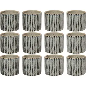 DANICA BRANDS Element Napkin Ringset Of 12 - Houndstooth