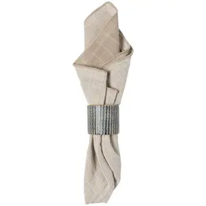 DANICA BRANDS Element Napkin Ringset Of 12 - Houndstooth