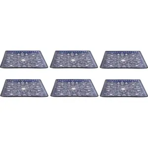 DANICA BRANDS Porto Stamped Plateset Of 6 - Blue