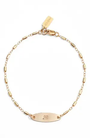 SET & STONES Zodiac Sign Bracelet In 14k Gold Filled - Aquarius
