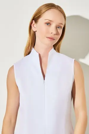 Ming Wang Sleeveless Woven Shell