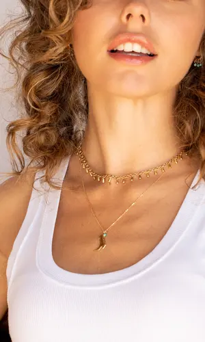 SET & STONES Ryder Necklace With Cowboy Boot Charm