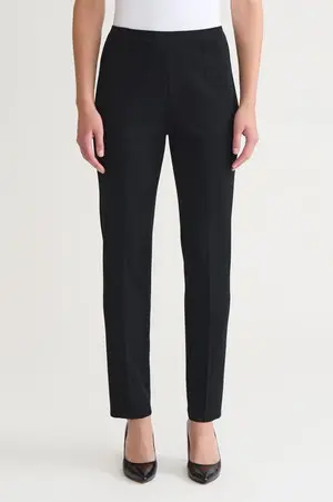 Ming Wang Straight-leg Knit Pants - Black