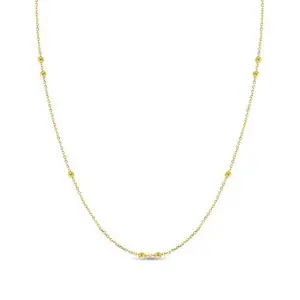 IN SEASON JEWELRY 14k Over Sterling Silver Double Satellite Beaded Necklace - Gold