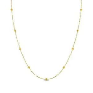 IN SEASON JEWELRY 14k Over Sterling Silver Satellite Beaded Necklace - Gold