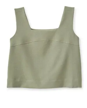 CARTOLINA James Pebbled Crepe Tank - Moss