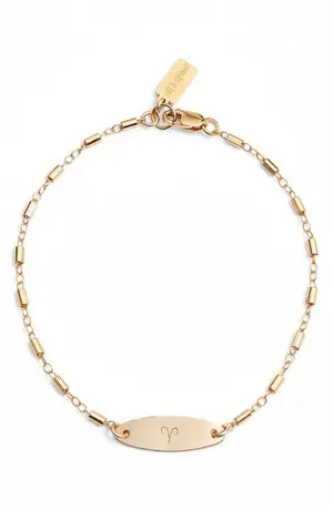 SET & STONES Engraved Zodiac Sign Bracelet - Aries