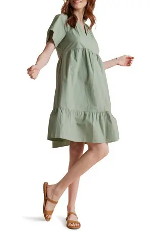A Pea In The Pod Tiered Cotton Maternity Dress