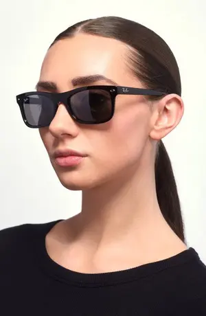 Ray-ban Square Frame Sunglasses - Black/dark Grey