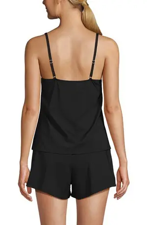 LANDS' END Tulip Romper Swimsuit - Black