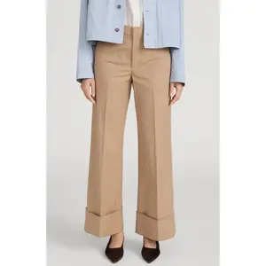 FRAME High-waisted Wide Leg Palazzo Pants - Khaki