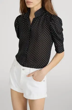 FRAME The Gillian Silk Button-up Shirt