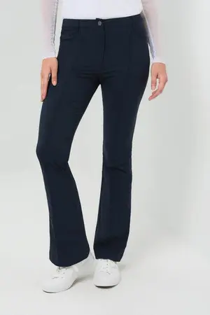Anatomie Katya Ultralight Flare Pants With Pintucking - Navy
