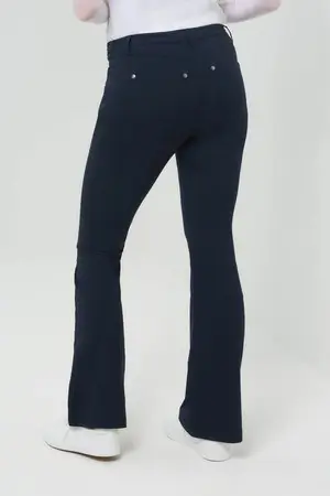 Anatomie Katya Ultralight Flare Pants With Pintucking - Navy