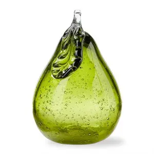 TAG Bubble Glass Pear Decorative Object 4.25 X 4.25 X 6.7