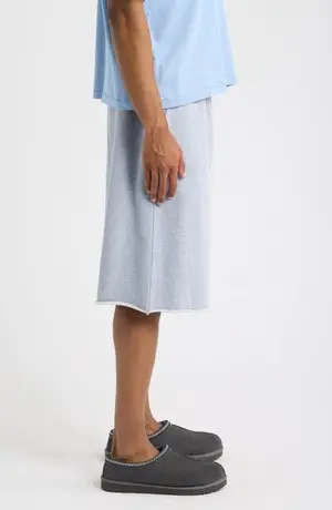 ELWOOD Relaxed Fit Cut-off Sweatshorts - Blue
