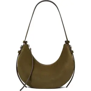 Tory Burch Romy Suede Half Moon Shoulder Bag - Leccio