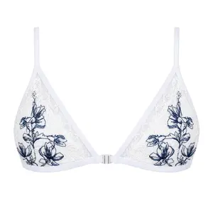 IVY SWIMWEAR Bianca Lace Embellished Bikini Top - White