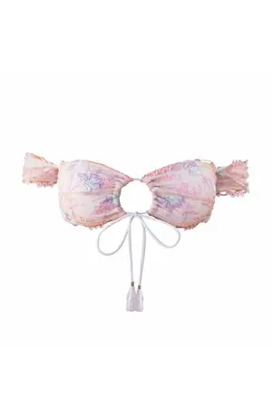 IVY SWIMWEAR Lani Lace Off-shoulder Bikini Top - Lavender