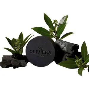 OLIVIERA HOME Activated Bar Soap Trio - Charcoal