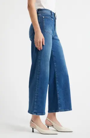 FRAME Le Slim Palazzo Crop Wide Leg Jeans - Archive