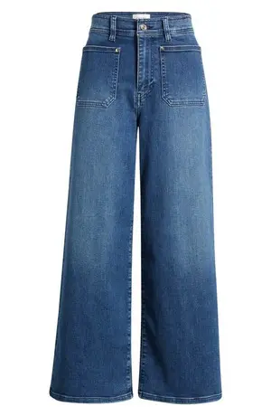 FRAME Le Slim Palazzo Crop Wide Leg Jeans - Archive