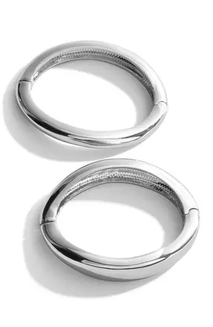 Baublebar Priya Set Of 2 Hinge Bangles - Silver