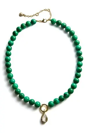 Baublebar Janette Beaded Pendant Necklace - Green
